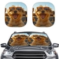 Bulopur Cute Dog Car Sun Shade Windshield Heat Insulation Protection ...