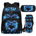 Bulopur Dolphin Print Kids Backpack Set 4 Pcs Lightweight Kids School ...