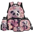Bulopur Dreamy Girls 17 Inch Backpack Set, 4 PCS Panda Print School Bag ...