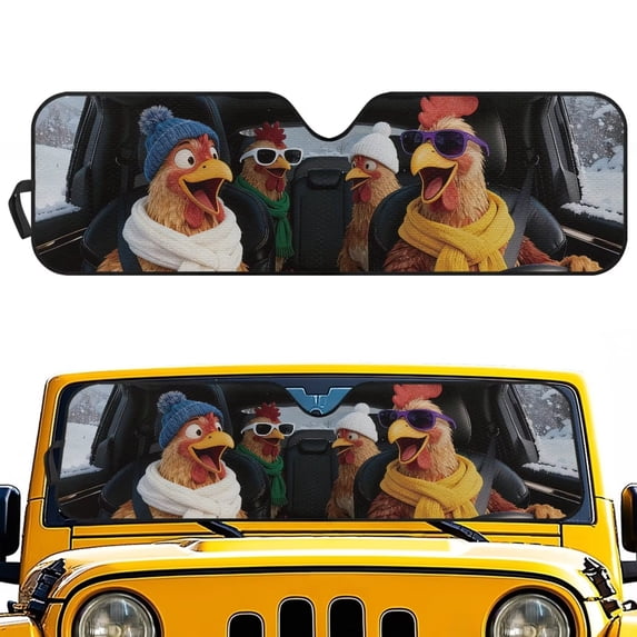 Bulopur Funny Windshield Sun Shade for 2007-2023 Wrangler Rubicon ...
