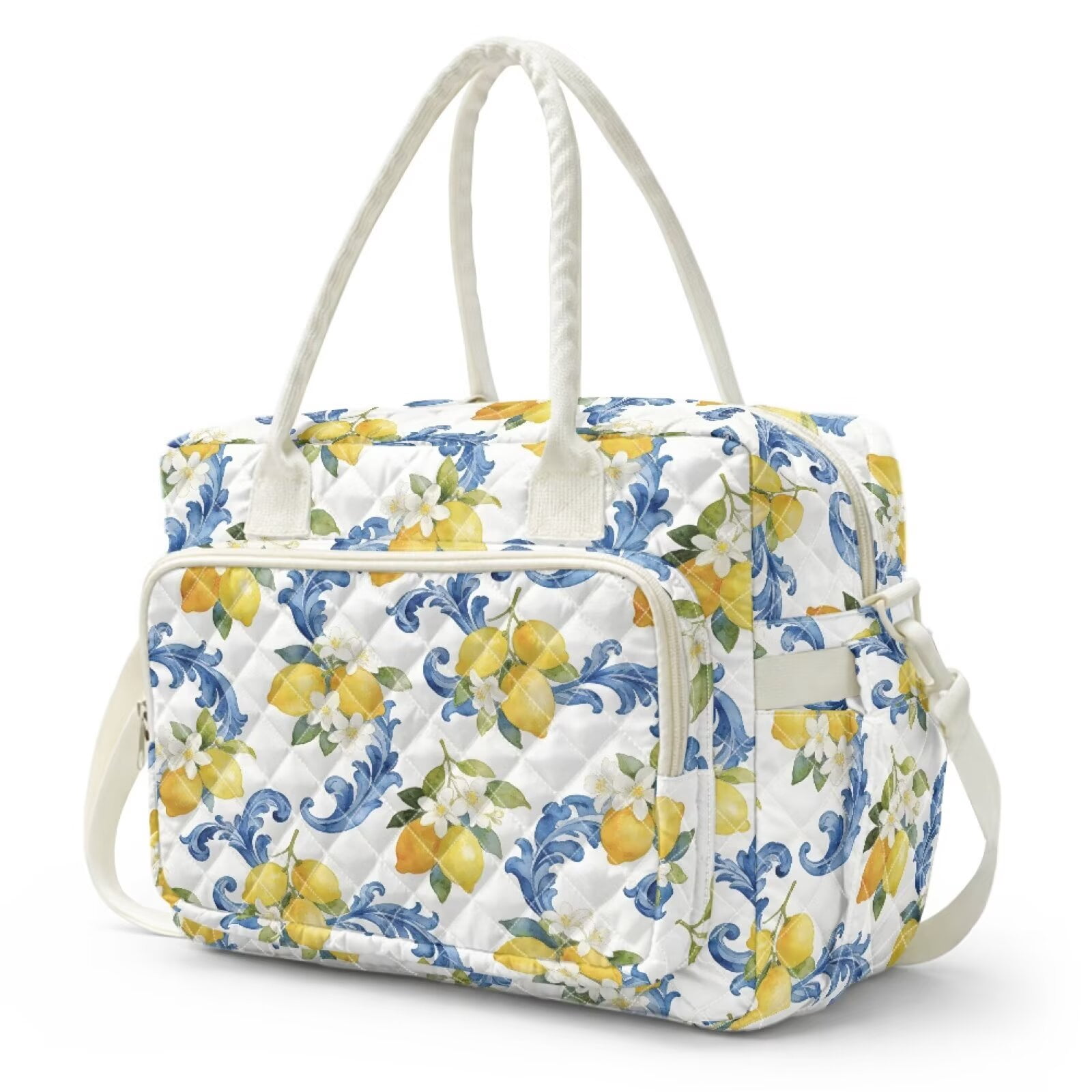 Bulopur Lemon Quilted Lunch Bag for Women Cute Insulated Tote Lunch Bag ...