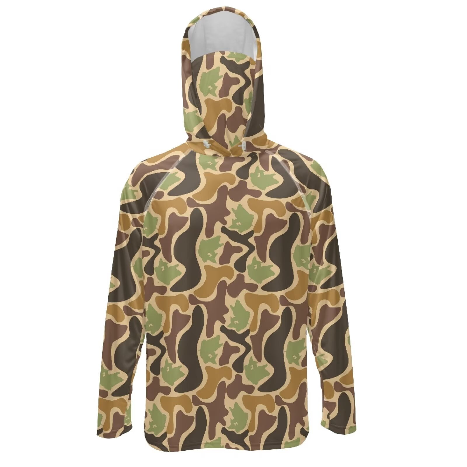 Bulopur Men’s Fishing Sun Hoodie with Face Cover, UV Protection Long ...