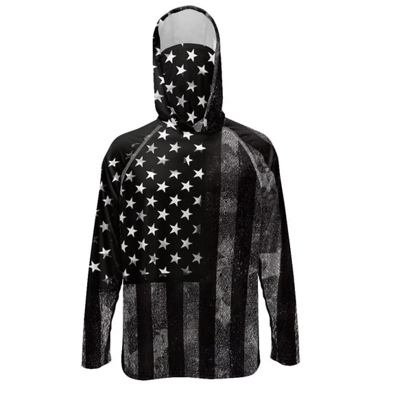Bulopur Men’s Fishing Sun Hoodie with Face Cover, UV Protection Long ...