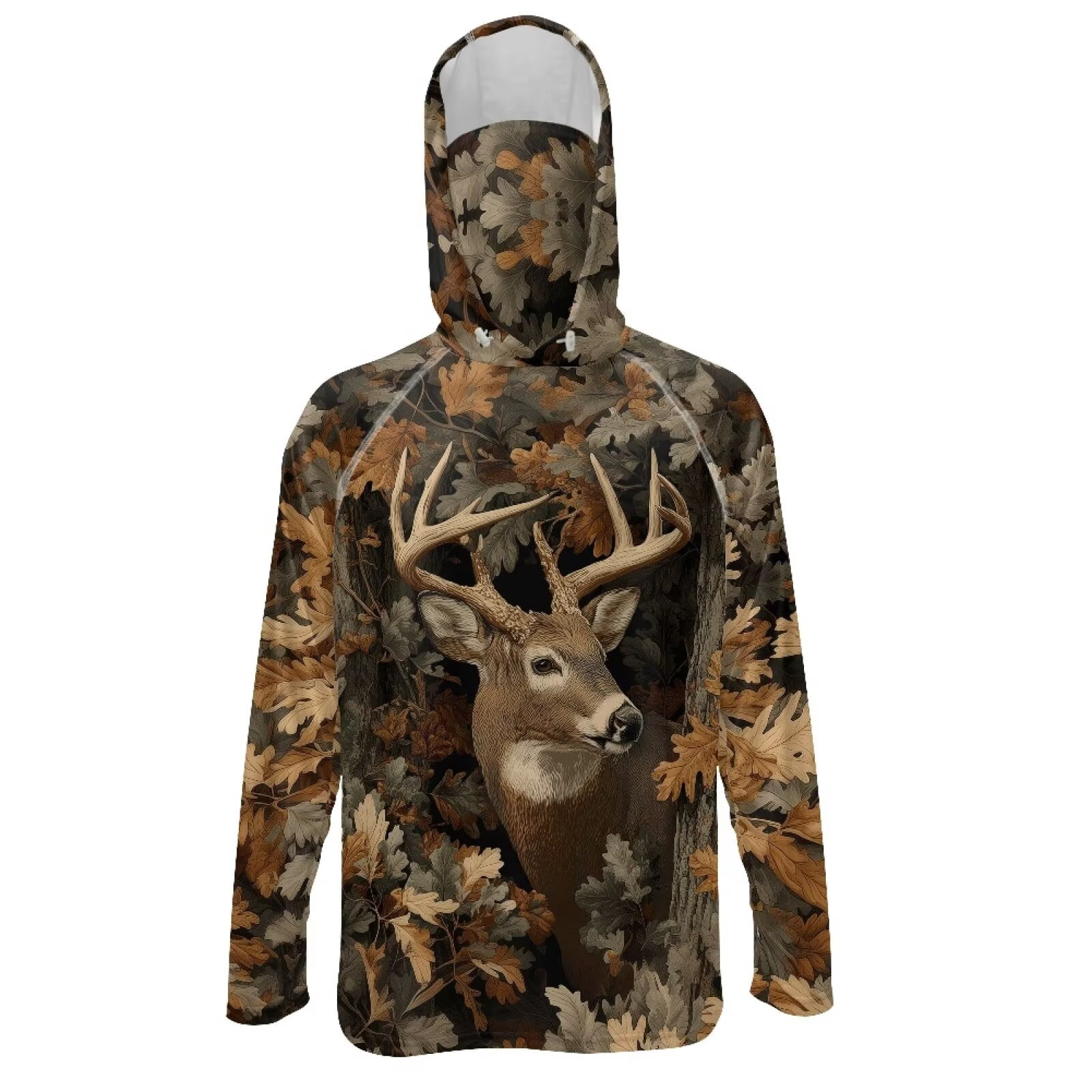 Bulopur Men’s Fishing Sun Hoodie with Mask, UPF 50+ UV Protection Long ...