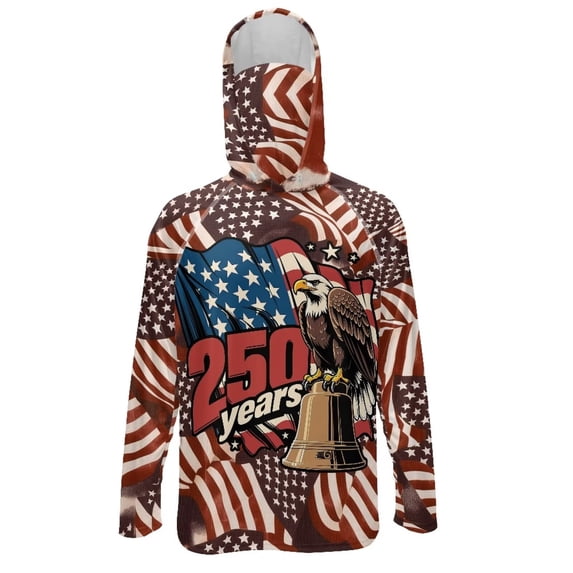 Bulopur Men’s Hooded Fishing Sun Shirt with Face Cover, UPF 50+ Long ...