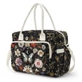 Bulopur Quilted Lunch Bag for Women Mushroom Print Insulated Tote Bag ...