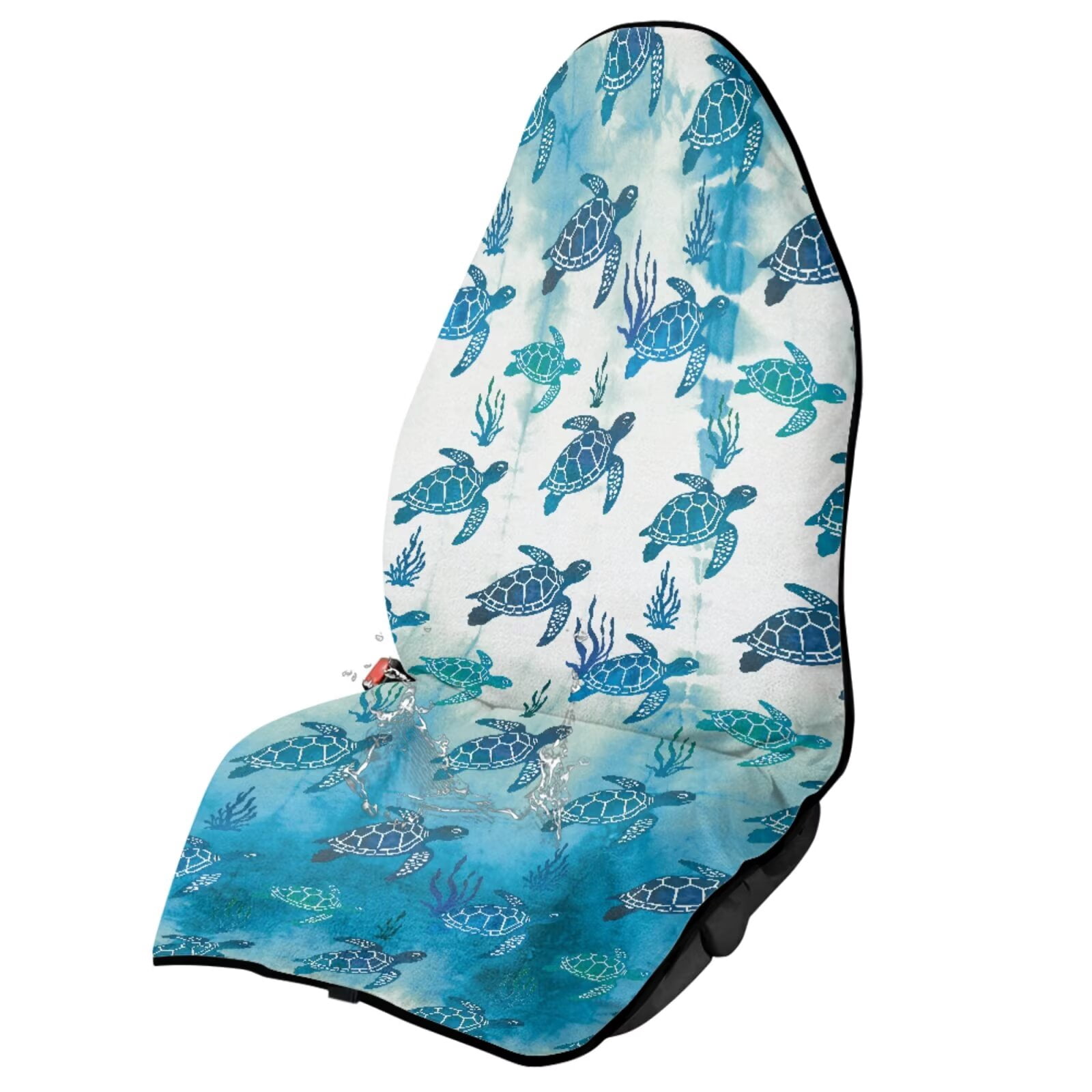 Bulopur Tropical Front Car Seat Cover Towel Sea Turtle Non-Slip Car ...