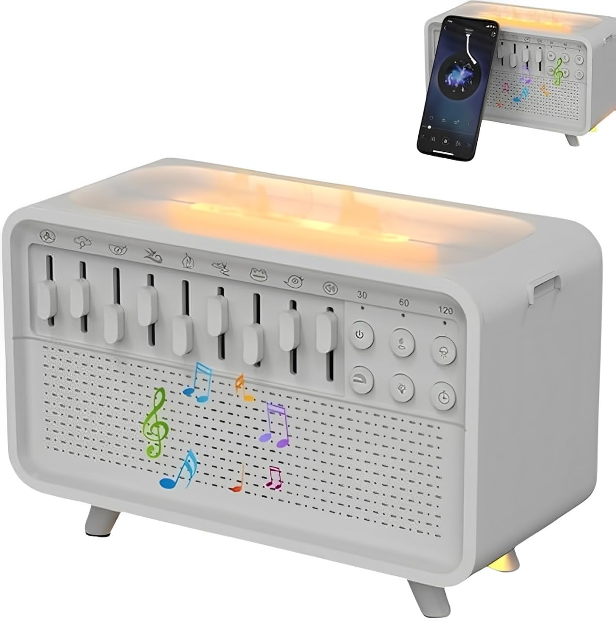 Bulora Sleep Box, White Noise Night Light Humidifier, White Noise ...