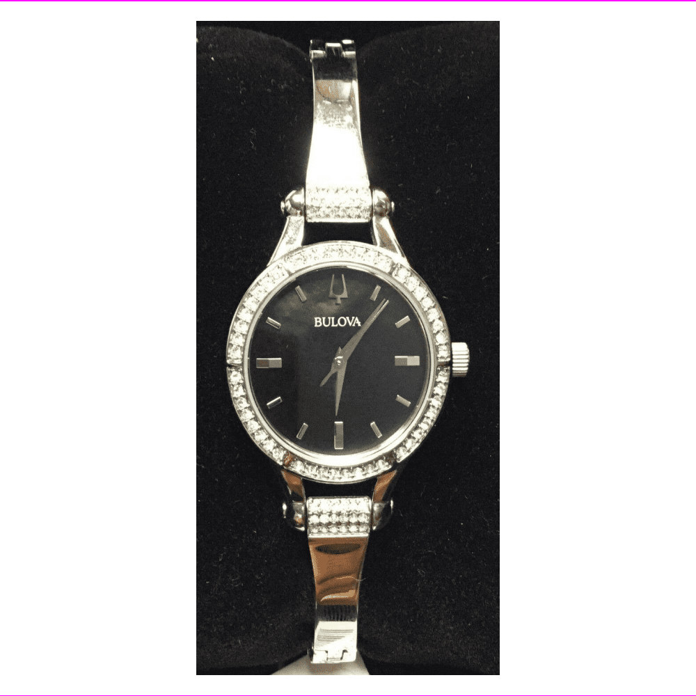 Bulova 96L259 Women's Crystal Studded Bangle Watch - Walmart.com