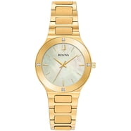 Bulova Futuro Women's Black MOP Dial Stainless Steel Bracelet Watch ...