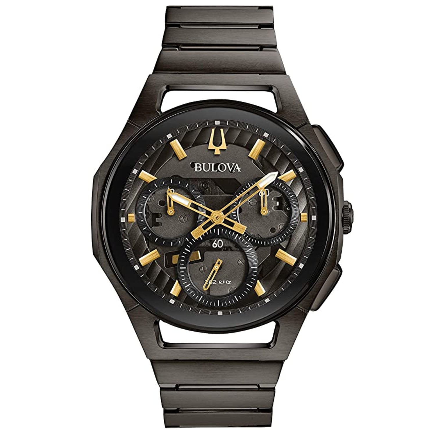 Bulova Curv Men's Quartz Watch, 44mm Dark Grey IP Steel, High ...