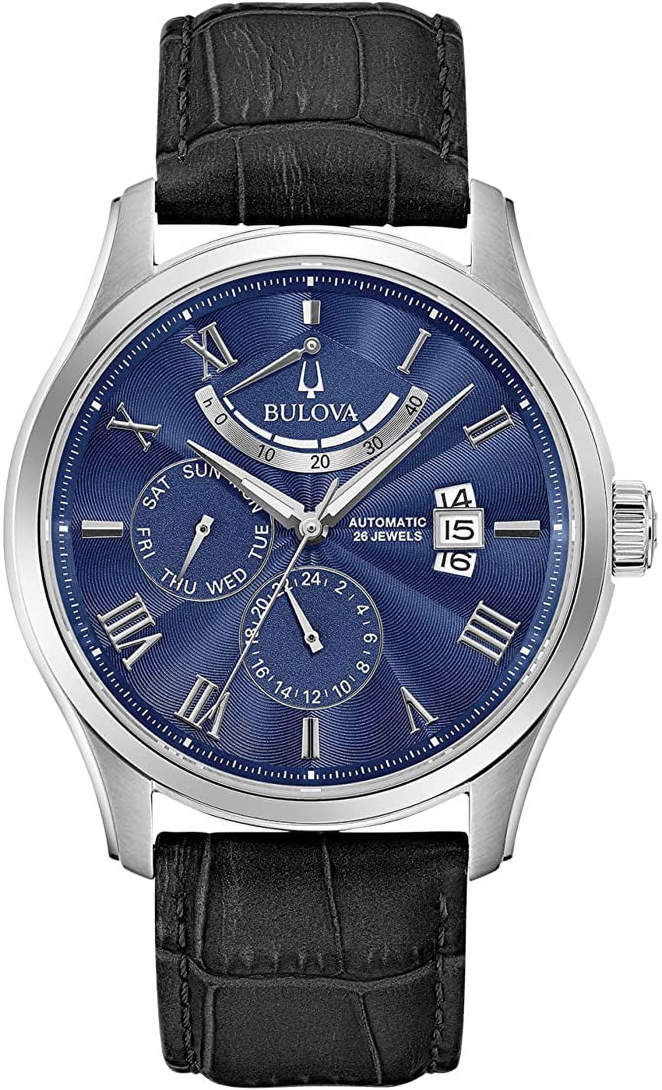 Bulova Classic 6 Hand, Power Reserve Mens Watch, Stainless Steel with ...