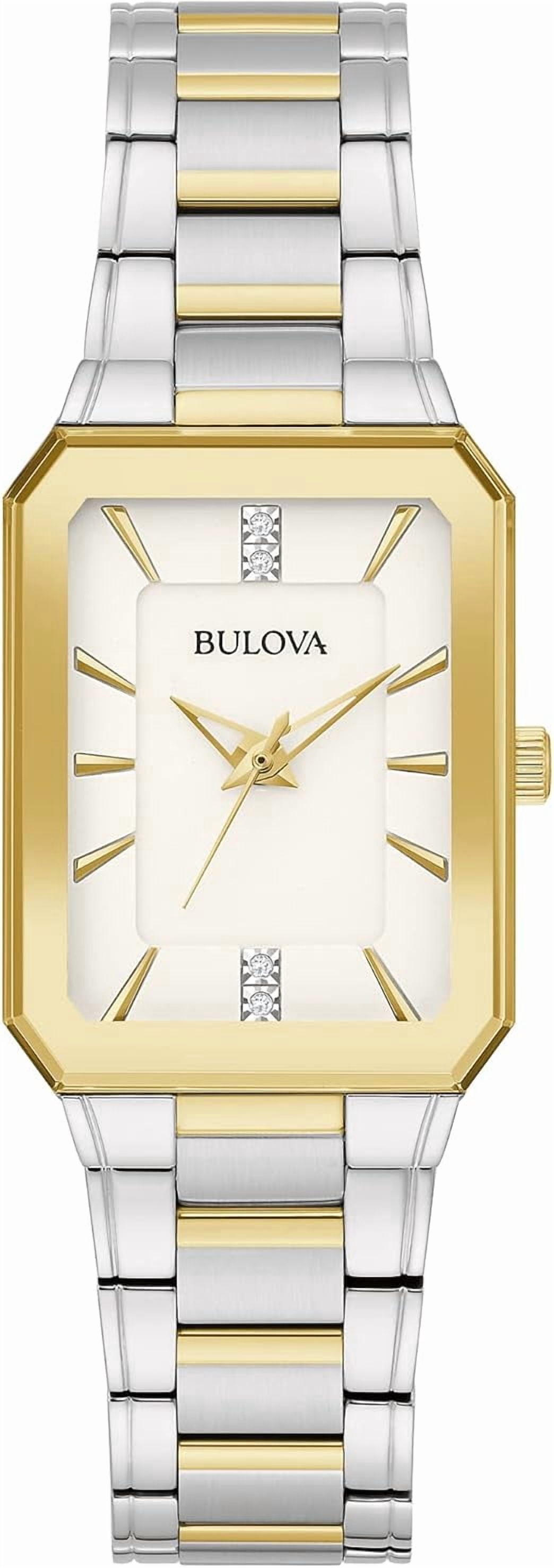 Bulova Classic Diamond Two-Tone Ladies Watch - Walmart.com