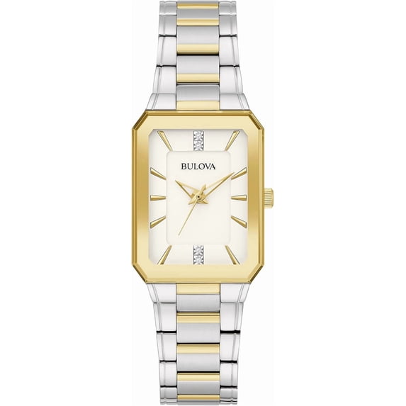 Bulova Classic Diamond Two-Tone Ladies Watch - Walmart.com
