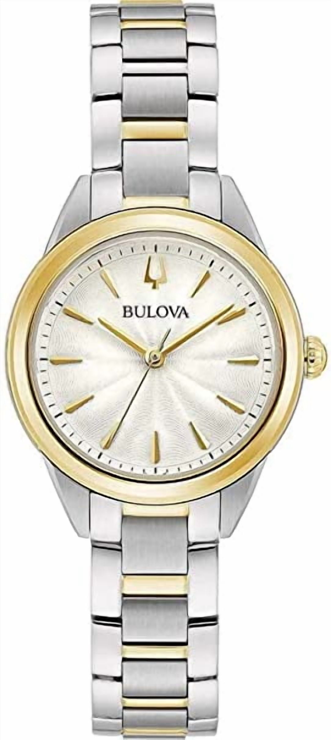 Bulova Women's Sutton Silver Dial Two Tone Quartz Watch 98L277 ...