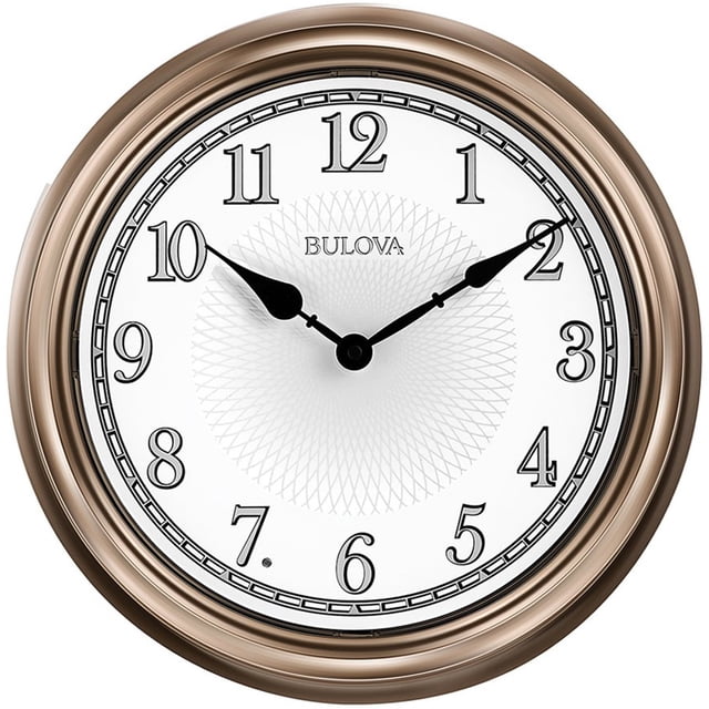 Bulova Clocks C4826 Indoor/Outdoor 14 Inch Diameter Lighted Dial Time ...