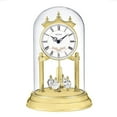 Bulova Heather Dial Gold Domed Clock, Battery Operated Non-Ticking ...