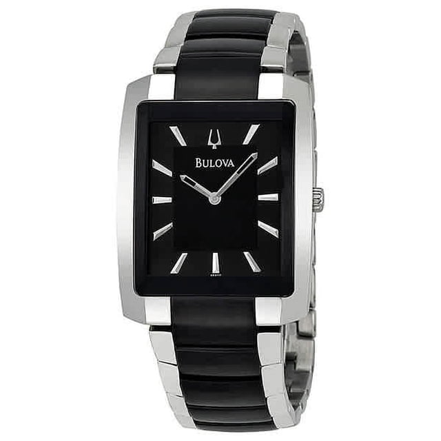Bulova Dress Black Dial Two-tone Men's Watch 98A117 - Walmart.com