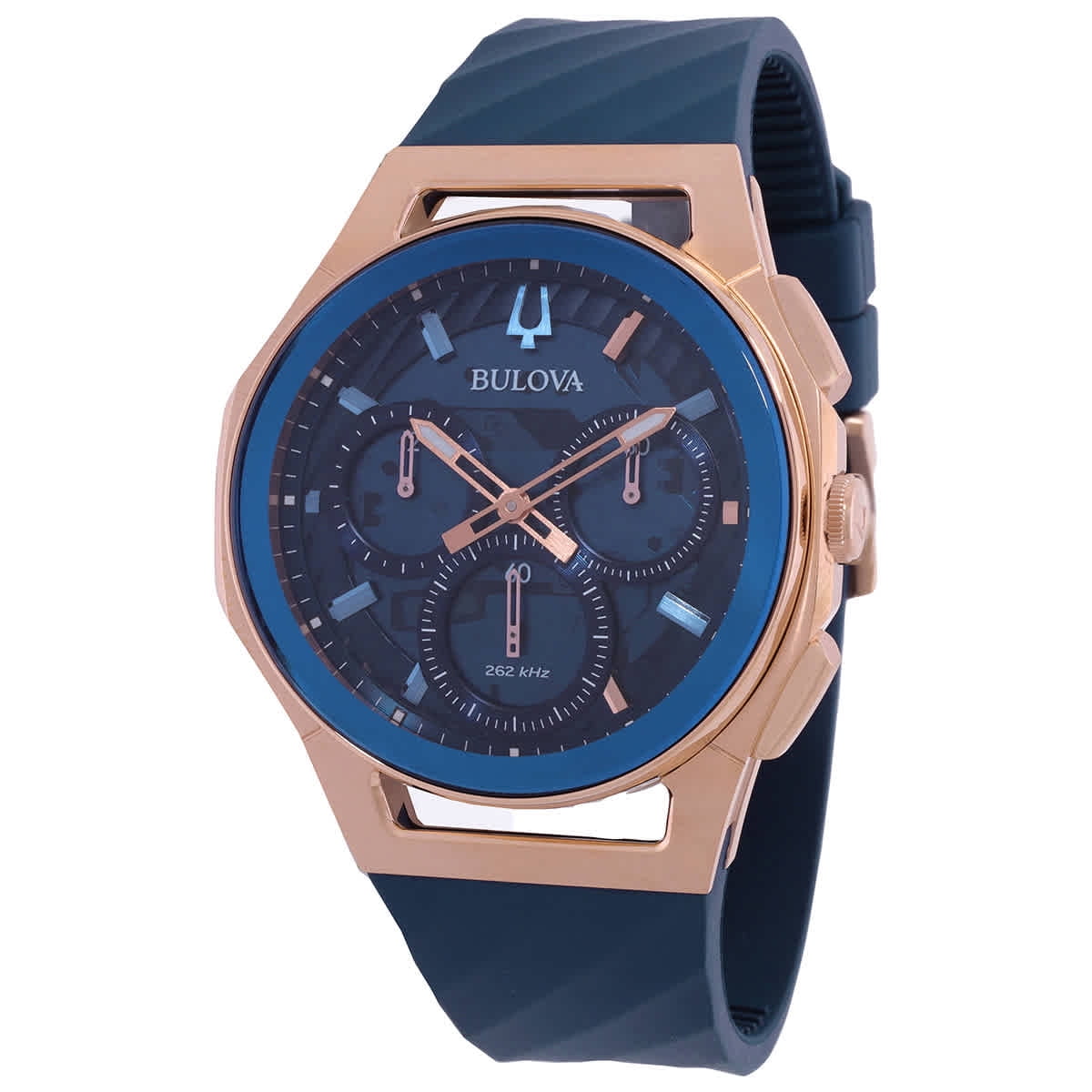Bulova Marc Anthony CURV Chronograph Quartz Blue Dial Men's Watch ...