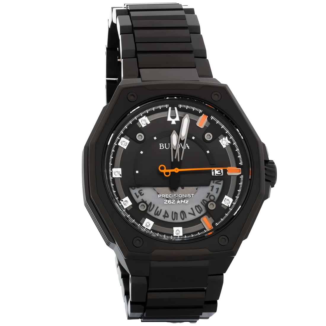 Bulova 98D183 Marc Anthony Quartz Men's Watch with Black Diamond Dial ...