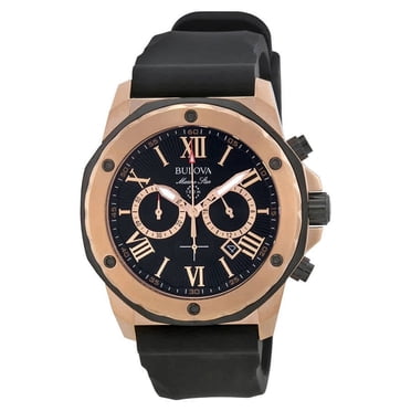 Bulova Men's Chronograph Diamond Accent Stainless Steel Watch 44mm ...