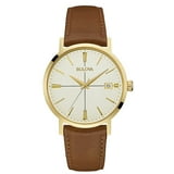 Bulova Men's Aerojet Leather Watch 97B151 - Walmart.com