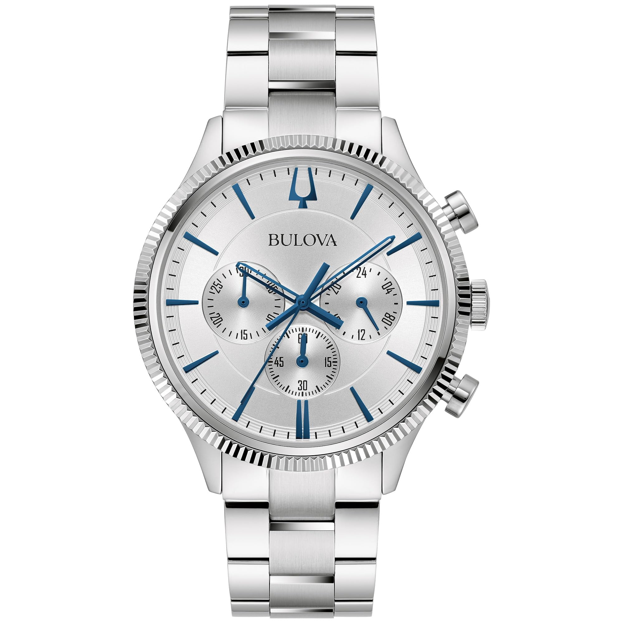 Bulova Men's Classic 6-Hand Chronograph Quartz Silver Stainless Steel ...