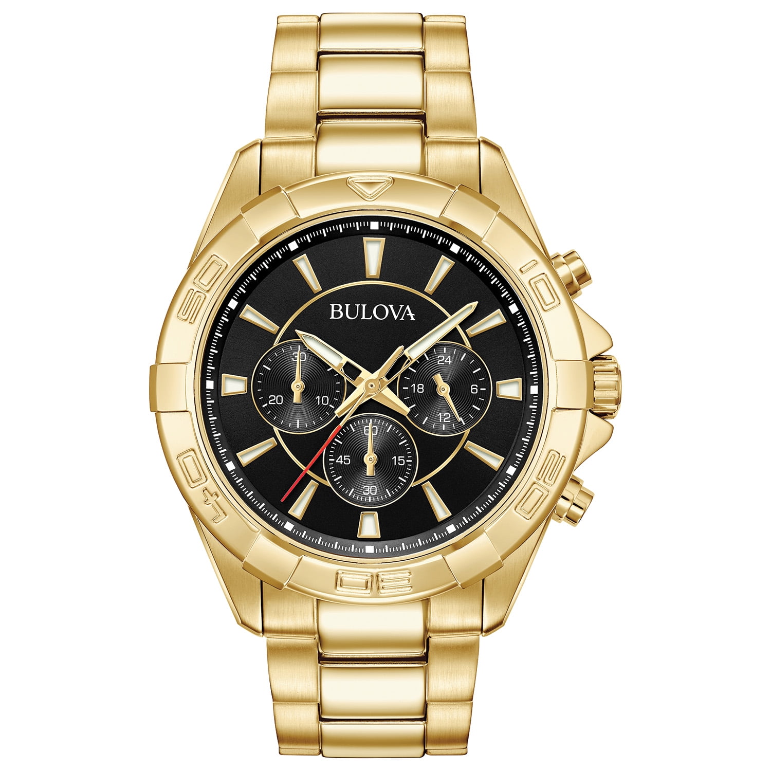 Bulova Men's Classic Gold-Tone Chronograph Stainless Steel Watch 97A139 ...