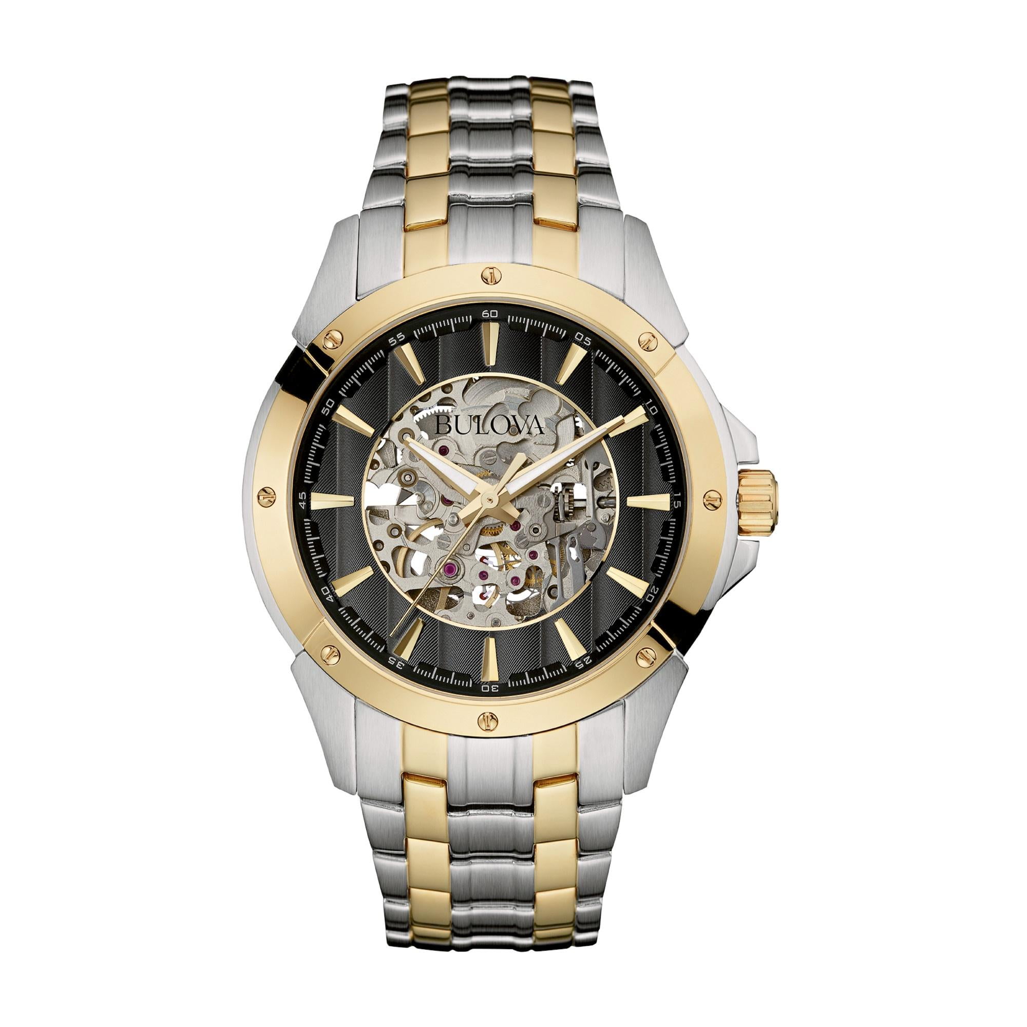 Bulova Men's Classic Two-Tone Automatic Movement Watch - 98A146 ...