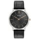 Bulova Men's Classic Ultra-Slim Black Leather Strap Grey Dial Watch 98A167 - Walmart.com