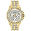 Bulova Men's Diamond Watch, Modern Gold Tone Dial, Yellow Gold Steel ...