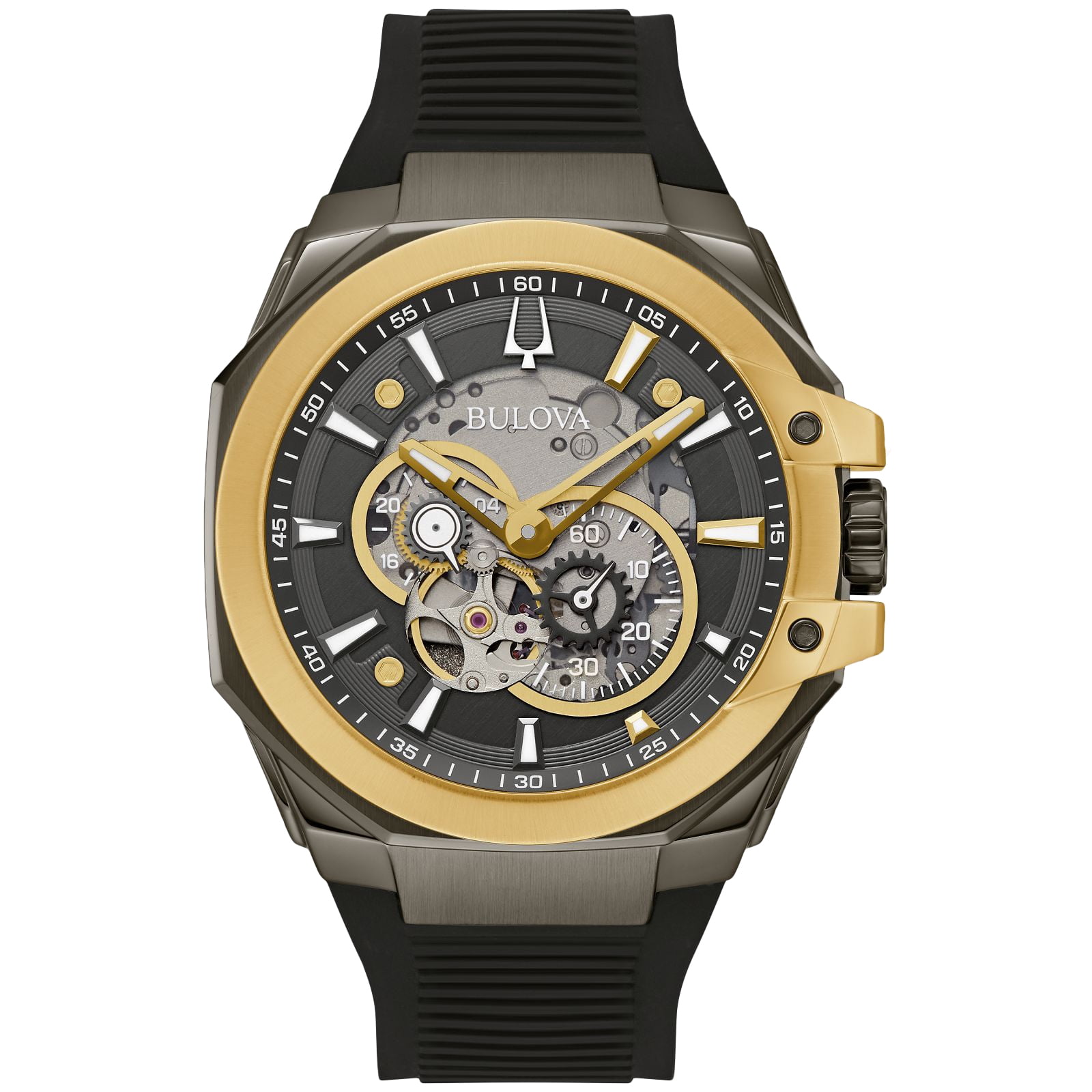 Bulova Maquina Automatic Grey Dial Men's Watch 98A310 - Walmart.com