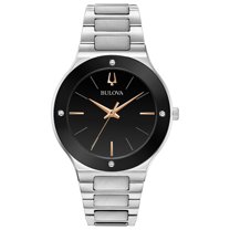 Bulova Men's Dress Black Stainless Steel Bracelet Watch - Walmart.com