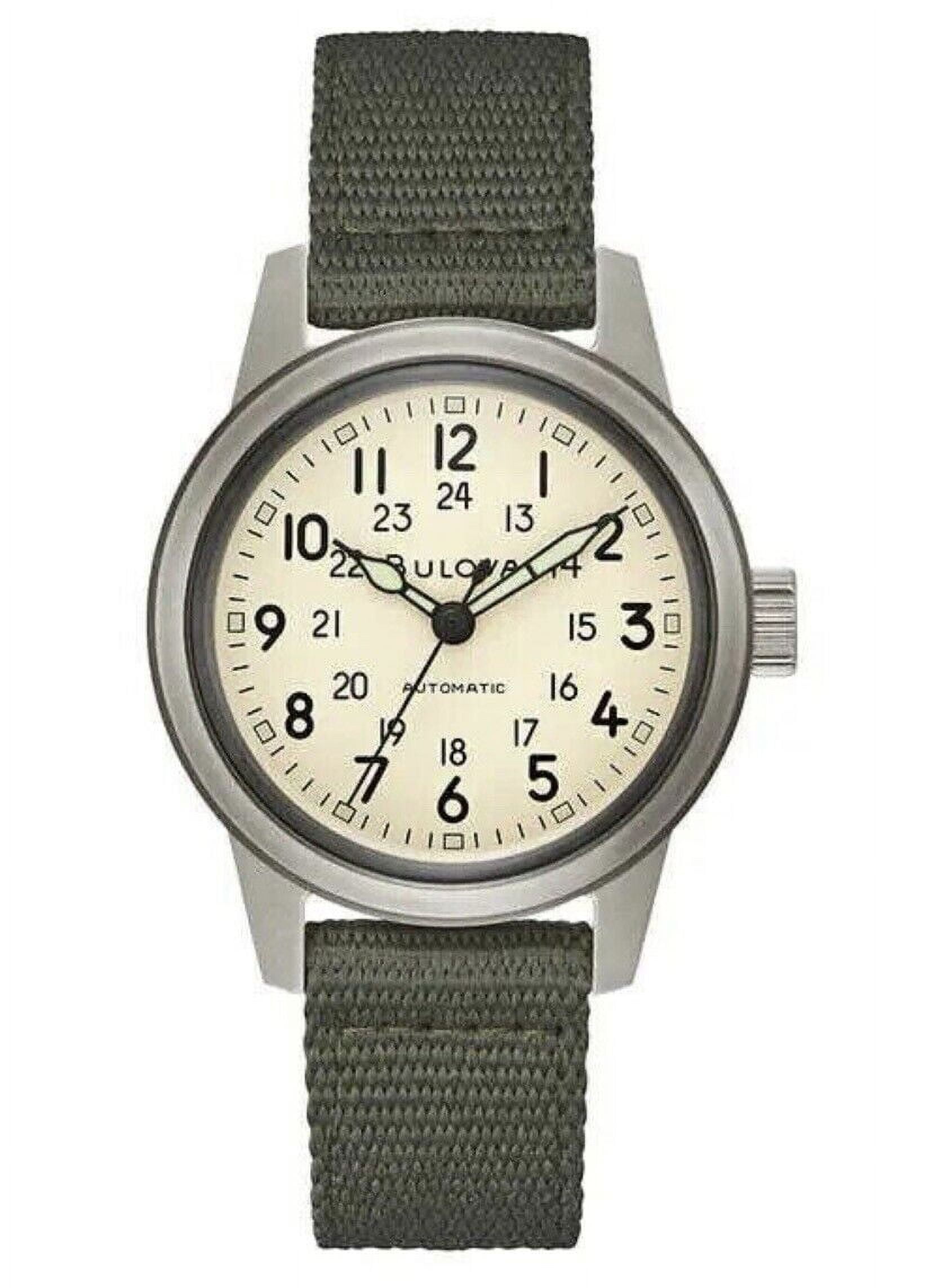 Bulova Military Vintage Stainless Steel Automatic Men's Watch - Walmart.com