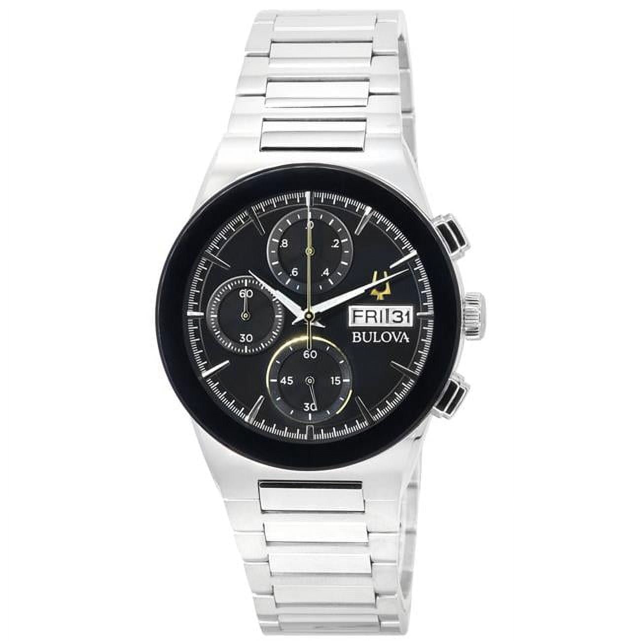 Bulova Millennia Modern Chronograph Black Dial Quartz 96C149 Men's Watch - Walmart.com