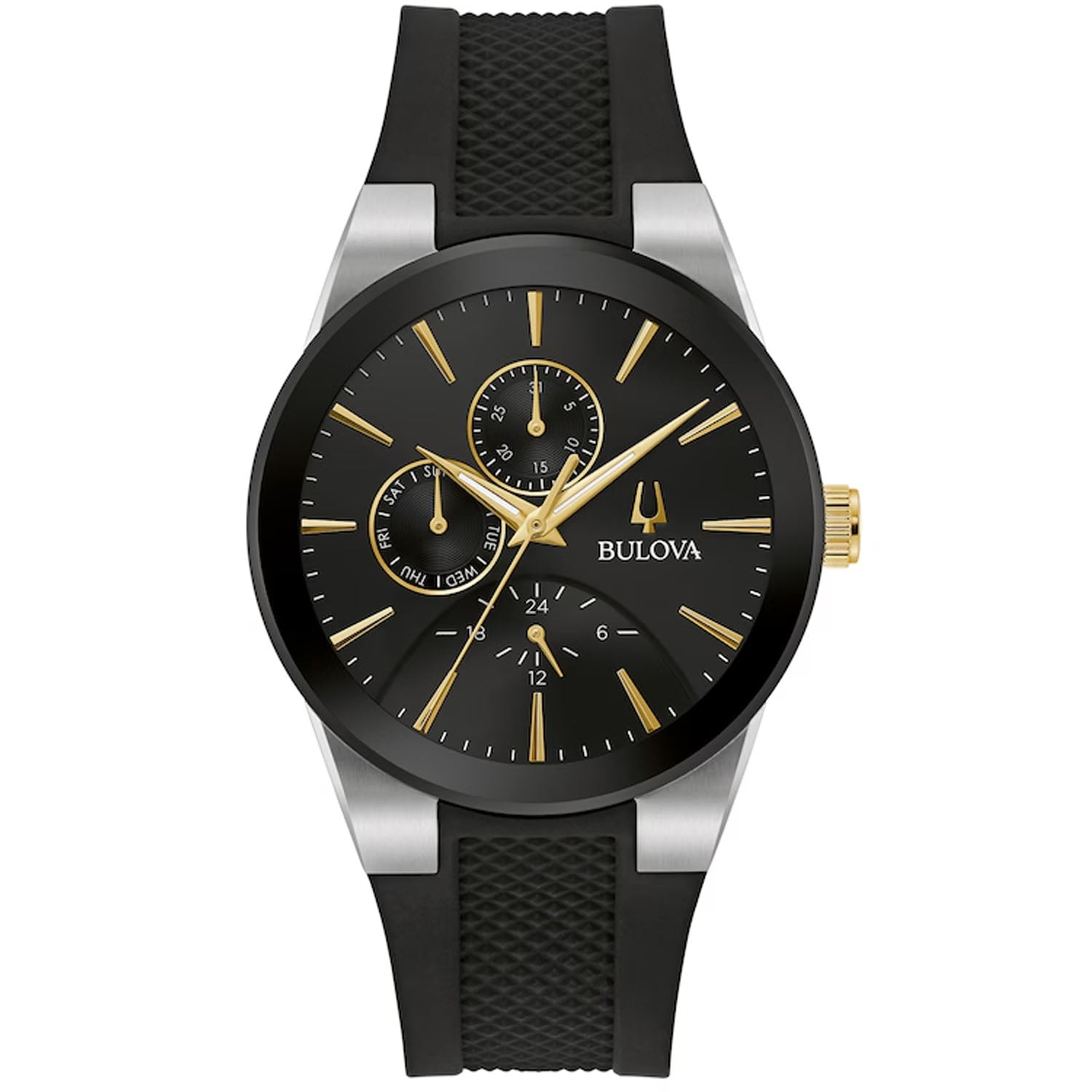 Bulova Modern Millenia Chronograph Quartz Black Dial Men's Watch 98C146 ...