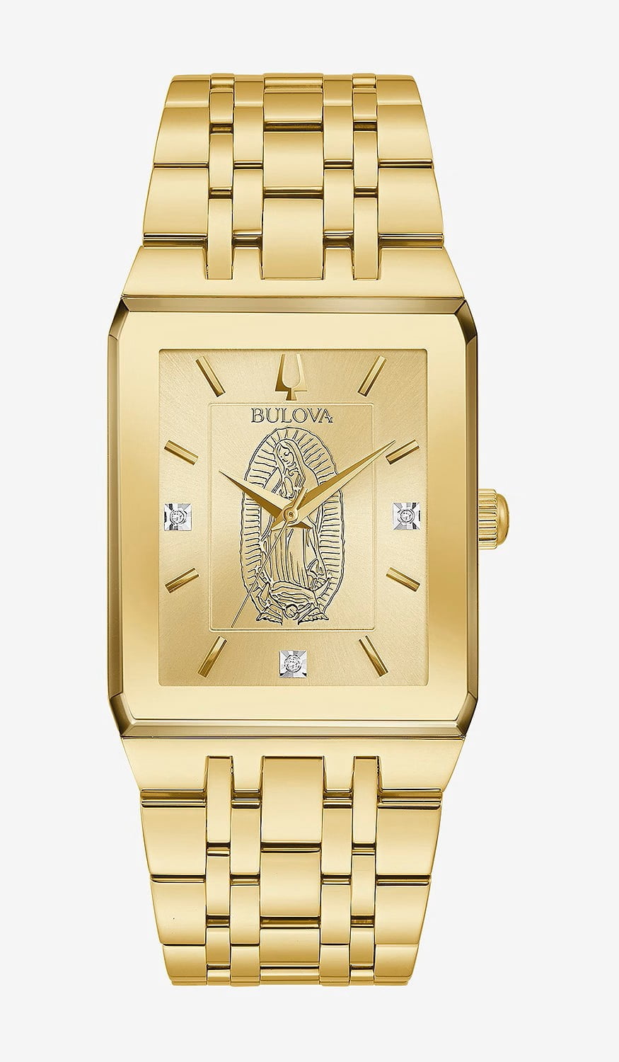 Bulova Our Lady Of Guadalupe / Nuestra Señora De Guadalupe Mens Diamond ...