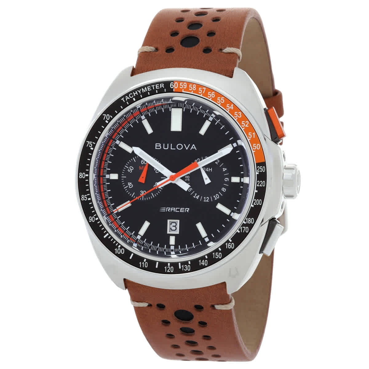 Bulova Racer Chronograph Quartz Black Dial Men's Watch 98B427 - Walmart.com