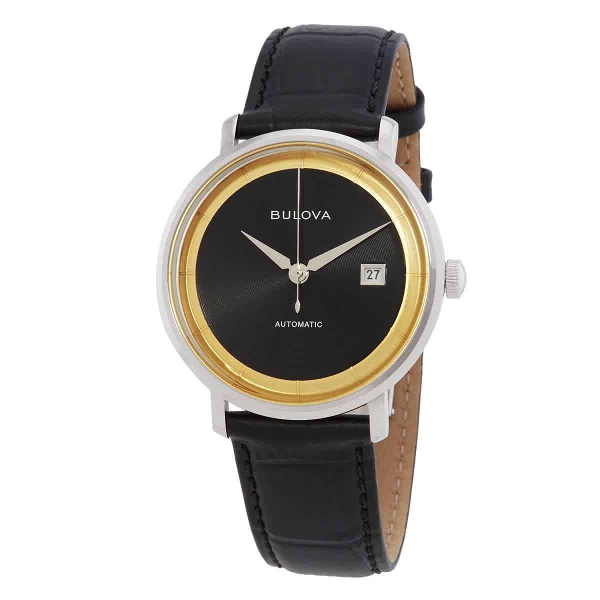 Bulova Rat Pack Automatic Black Dial Men's Watch 96B406 - Walmart.com