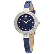 96B285 Men's Quartz Wrist Chronograph, Blue Dial, Silver-Tone, 44.5mm ...