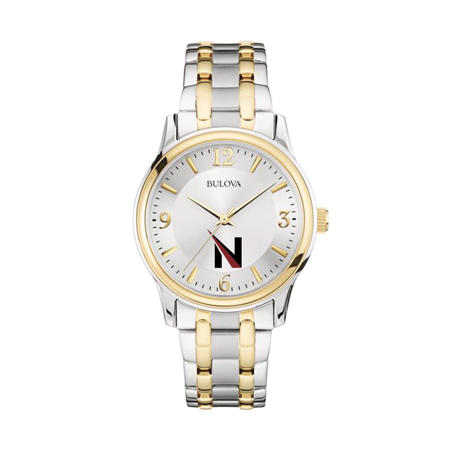 Bulova Silver/Gold Northwestern Ohio Racers Classic Two-Tone Round ...