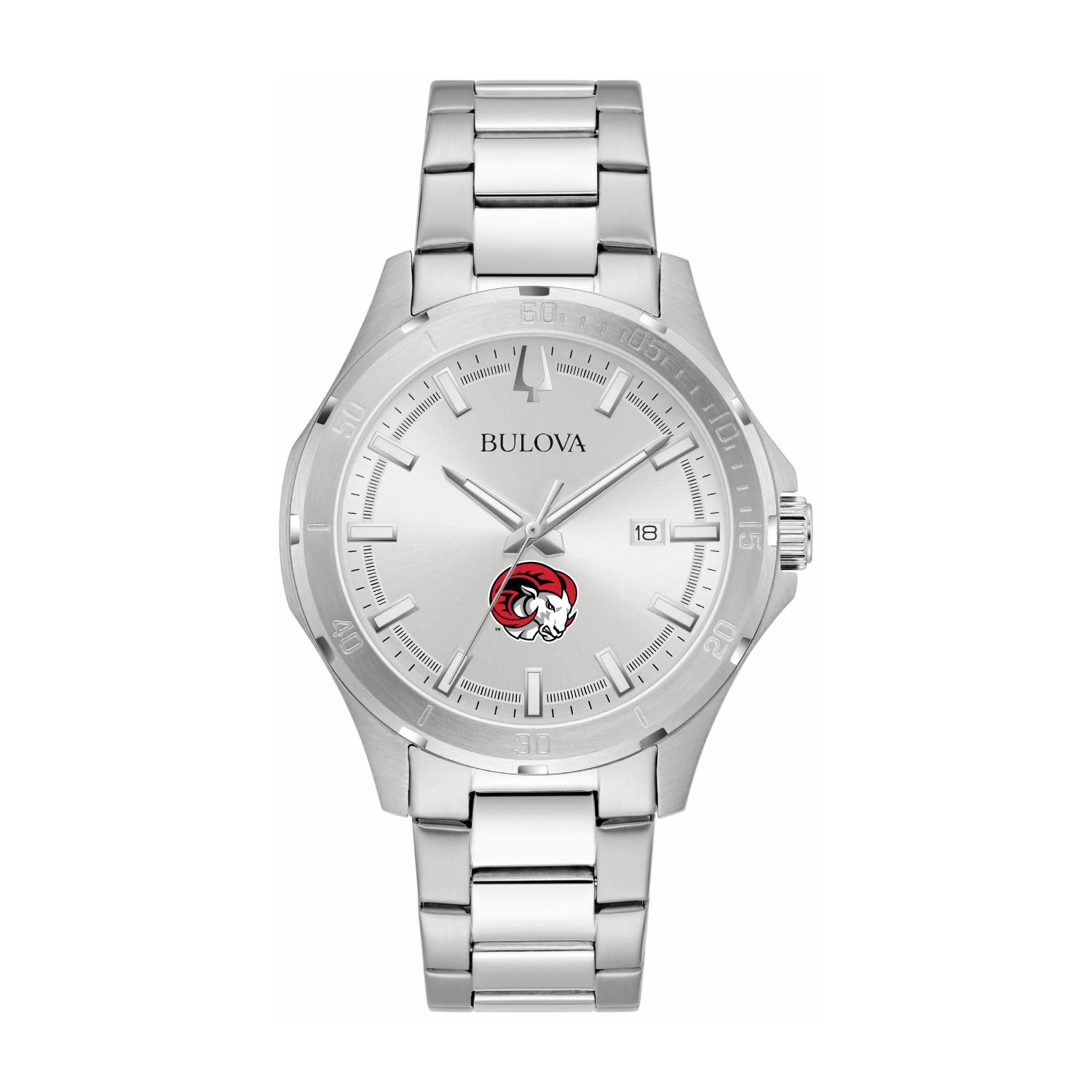 Bulova Silver Winston-Salem State Rams Stainless Steel Classic Sport ...