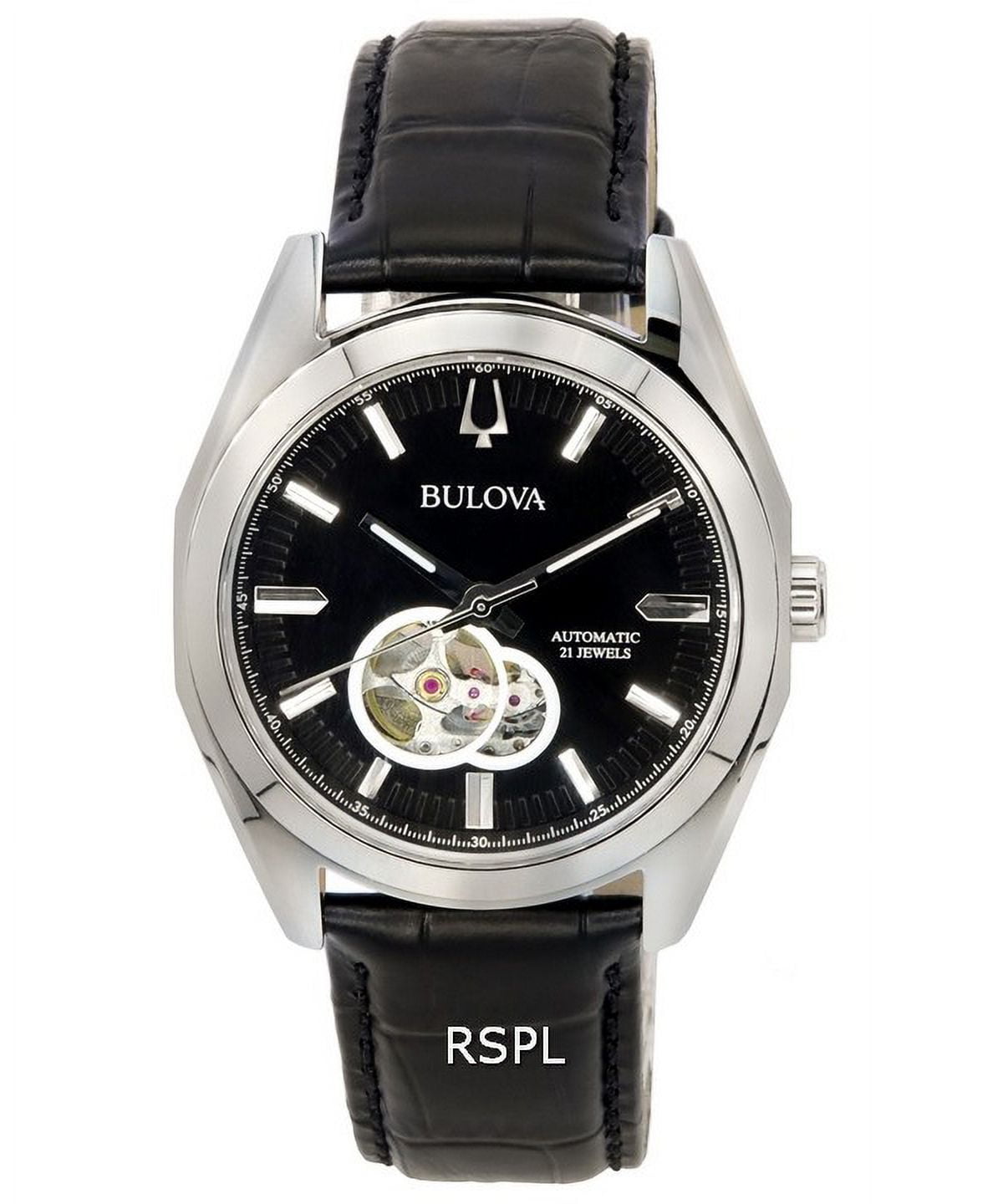 Free Shipping! Bulova Surveyor Black Open Heart Dial Free Shipping! Bulova Surveyor Black Open Heart Dial
