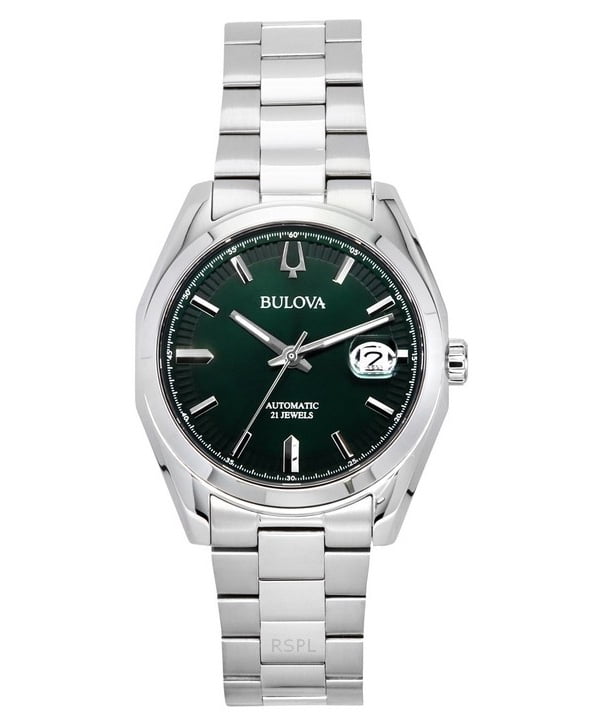 Bulova Surveyor Stainless Steel Green Dial Automatic 96B429 Men's Watch - Walmart.com