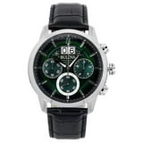 Bulova Sutton Classic Chronograph Leather Strap Green Dial Quartz ...