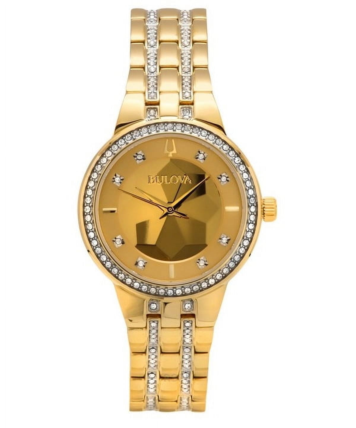 Bulova Women's Classic Crystal Phantom Stainless Steel Champagne ...