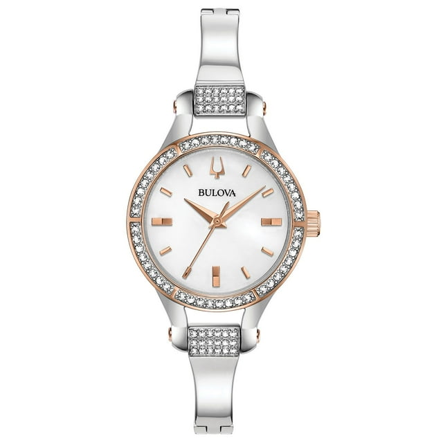 Bulova Women's Crystal Bangle Watch 98L262 - Walmart.com