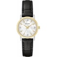Bulova Women's Diamond Accent Black Leather Strap Watch - 98P225 ...
