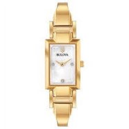 Bulova Women's CURV Gold-Tone Diamond Watch - Walmart.com