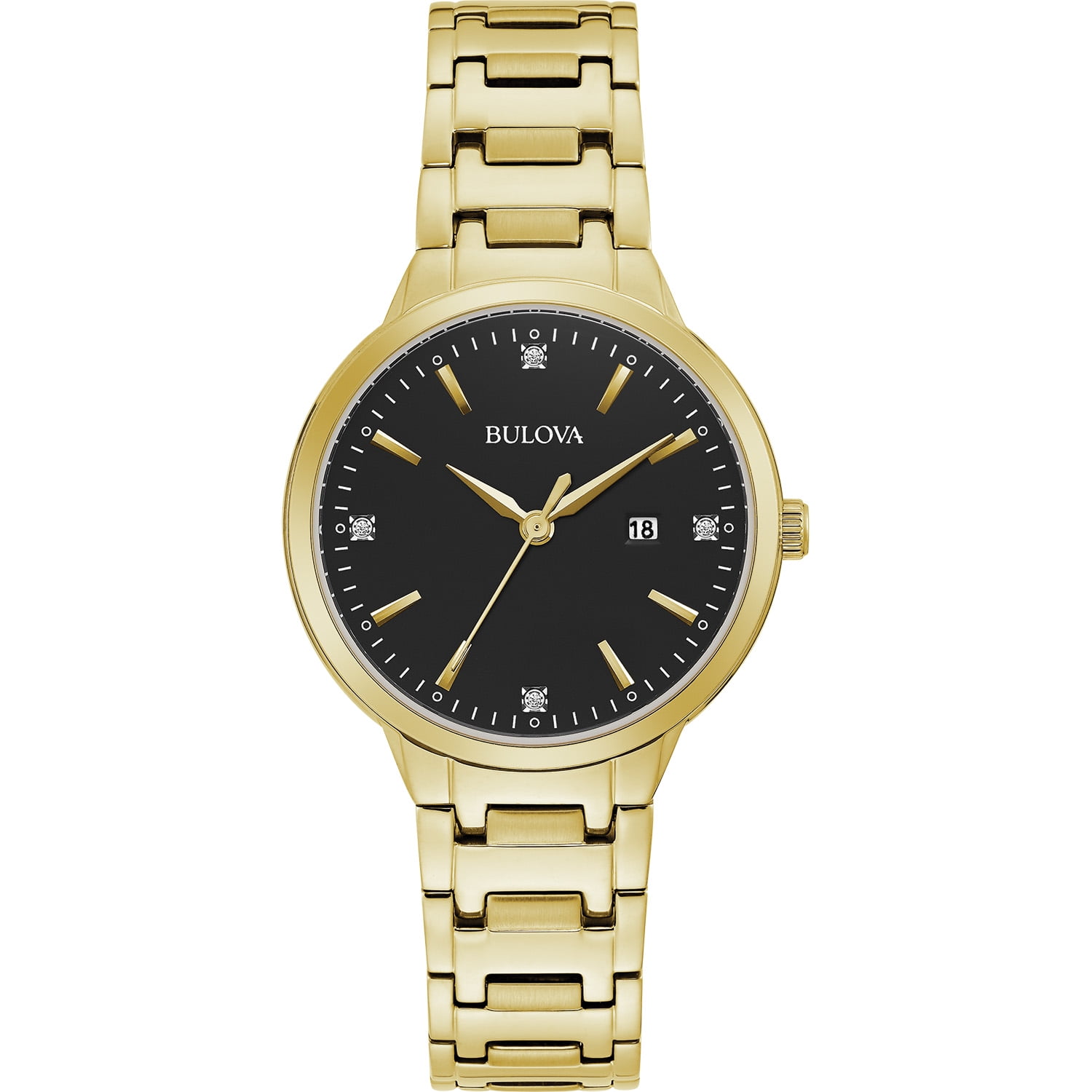 Bulova Women's Gold-Tone Stainless Steel Bracelet Watch 97P147 ...